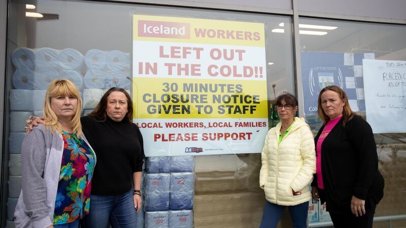 Iceland workers in Waterford stage sit-in following 'abrupt' closure