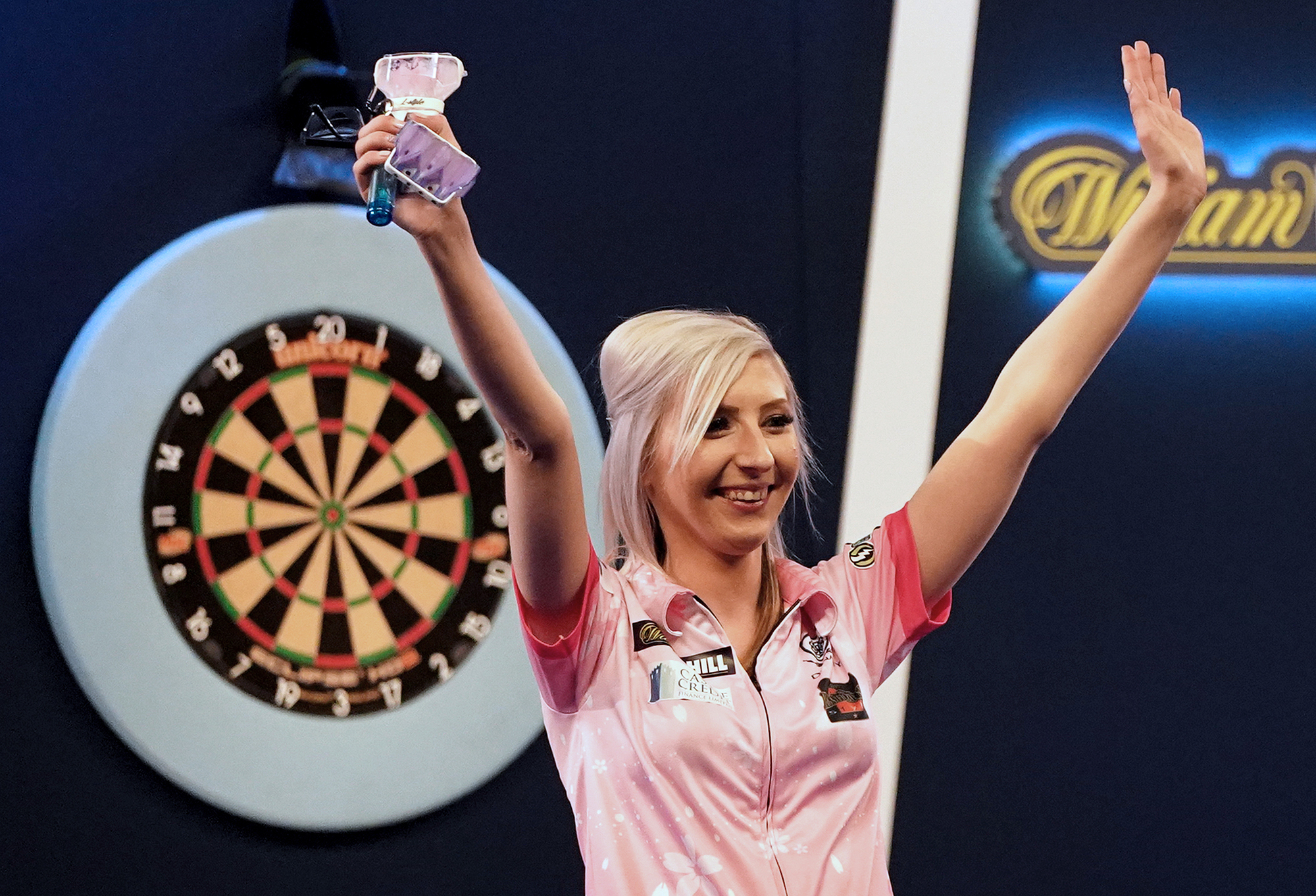 Fallon Sherrock continues making history celebrating televised nine ...