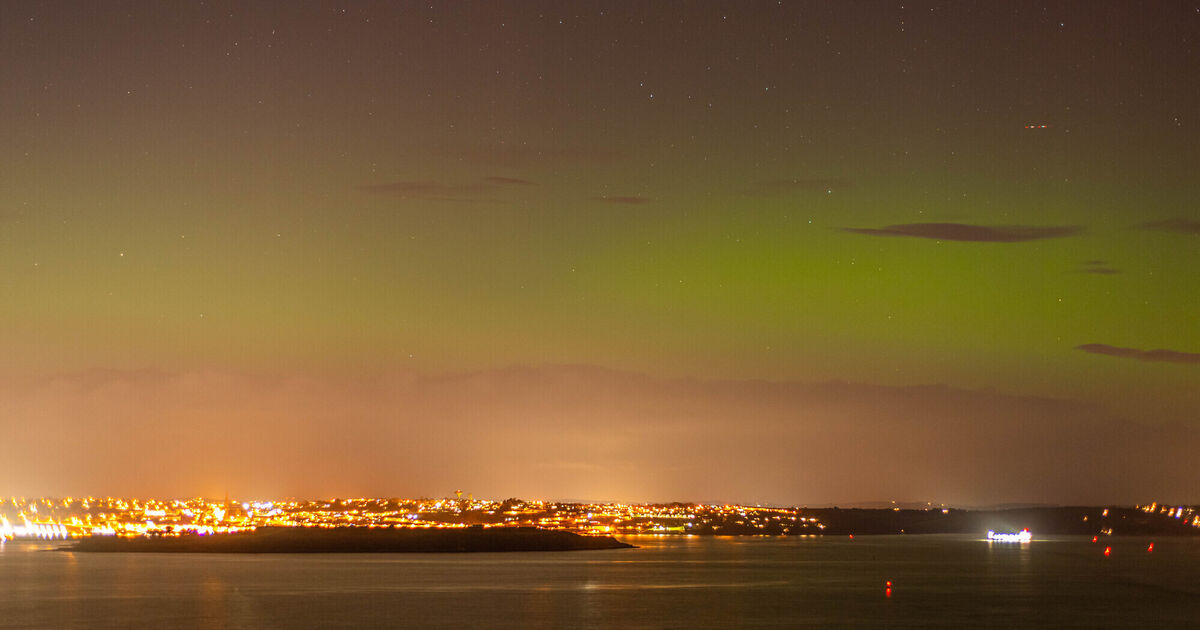 Vivid light show over Cork harbour as Northern Lights visible across ...