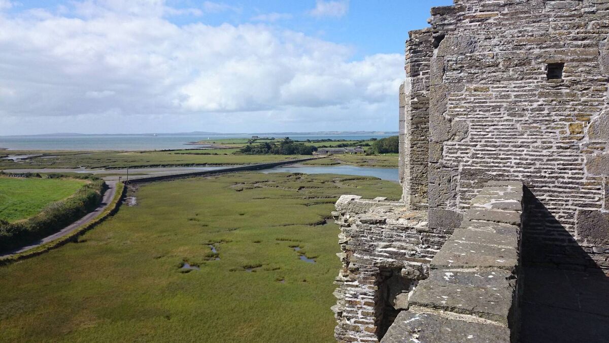 Islands of Ireland: Semi-ruined Carrigafoyle Castle surveys Carrig ...