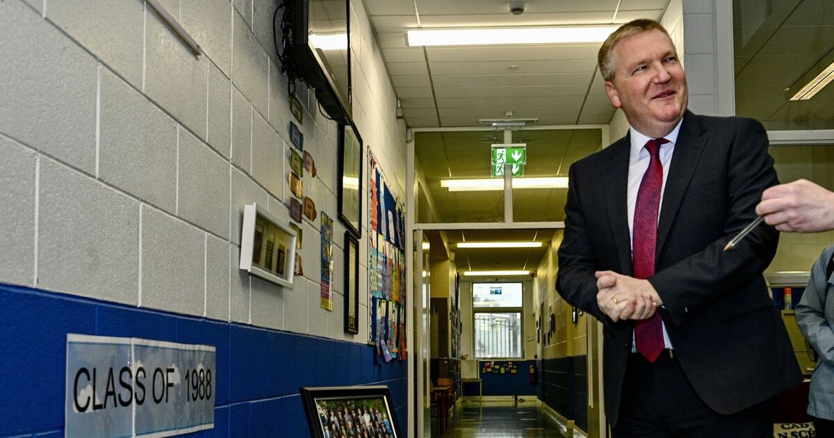 Watch: Minister of Finance Michael McGrath visits his former school