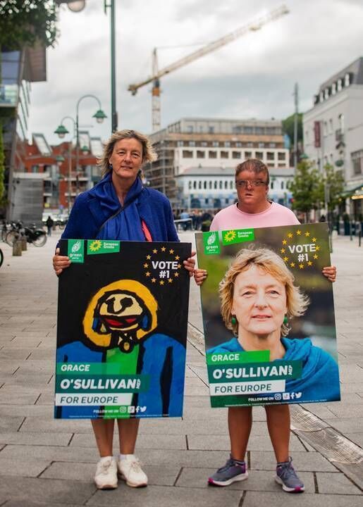 New posters showing portrait of Grace O'Sullivan displayed across Cork City