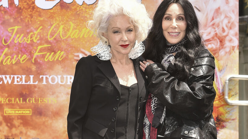 Cher celebrates ‘genius singer’ Cyndi Lauper at handprint ceremony