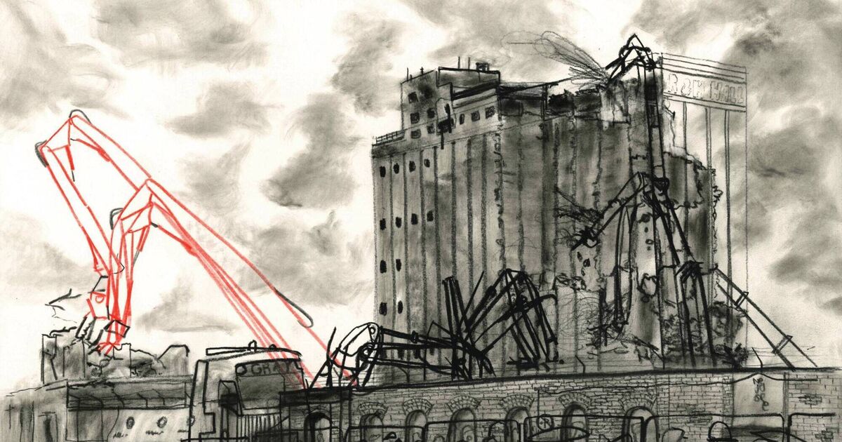 'Such an exciting place to draw': Demolition of R&H Hall captured by ...