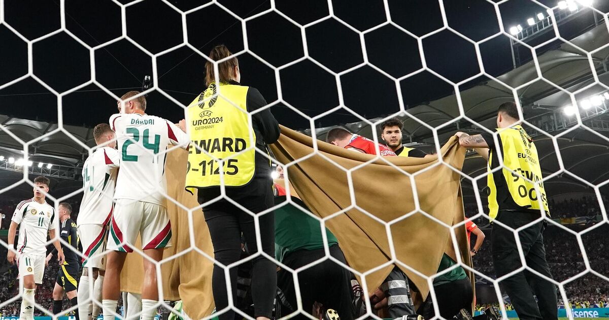Hungary striker Barnabas Varga broke several facial bones against Scotland