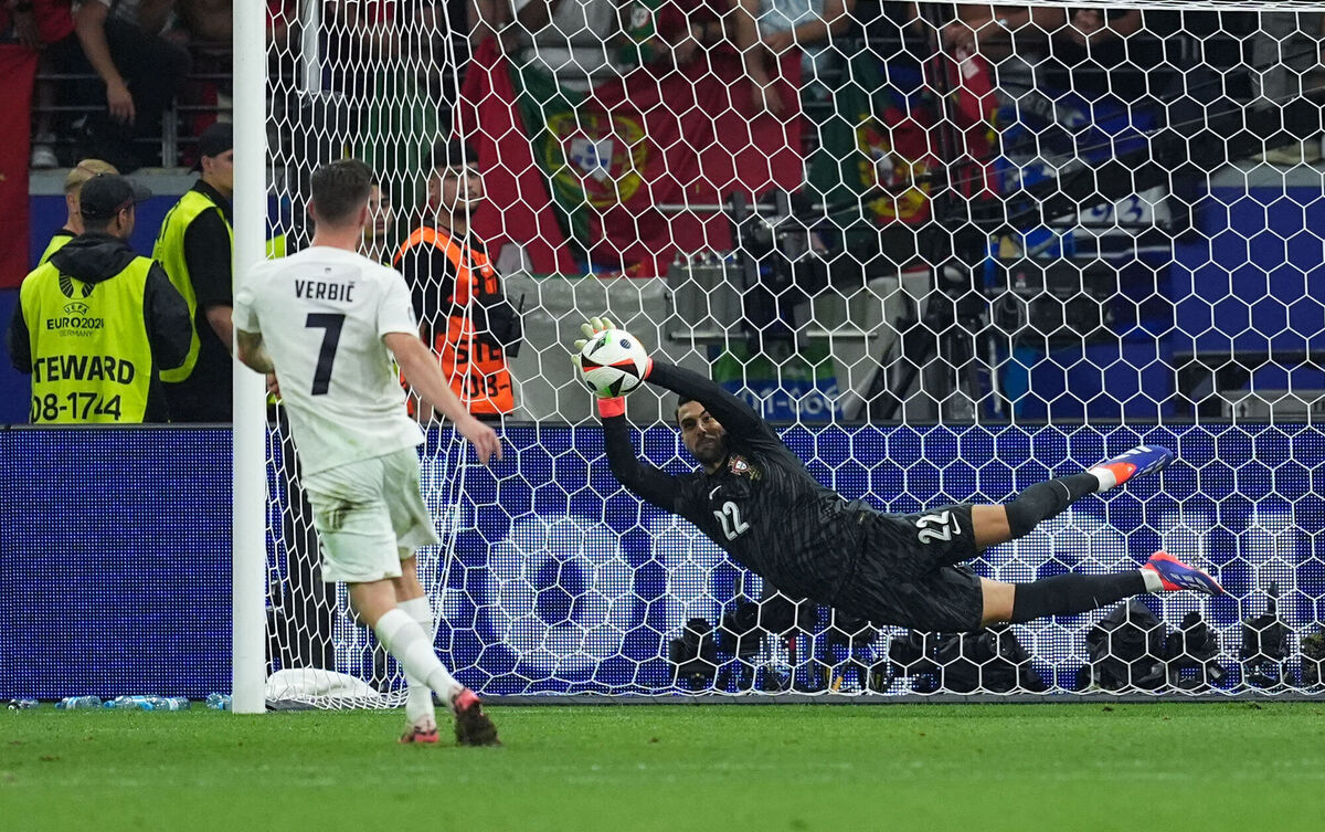 Diogo Costa spares Ronaldo's blushes as Portugal reach Euro quarter ...