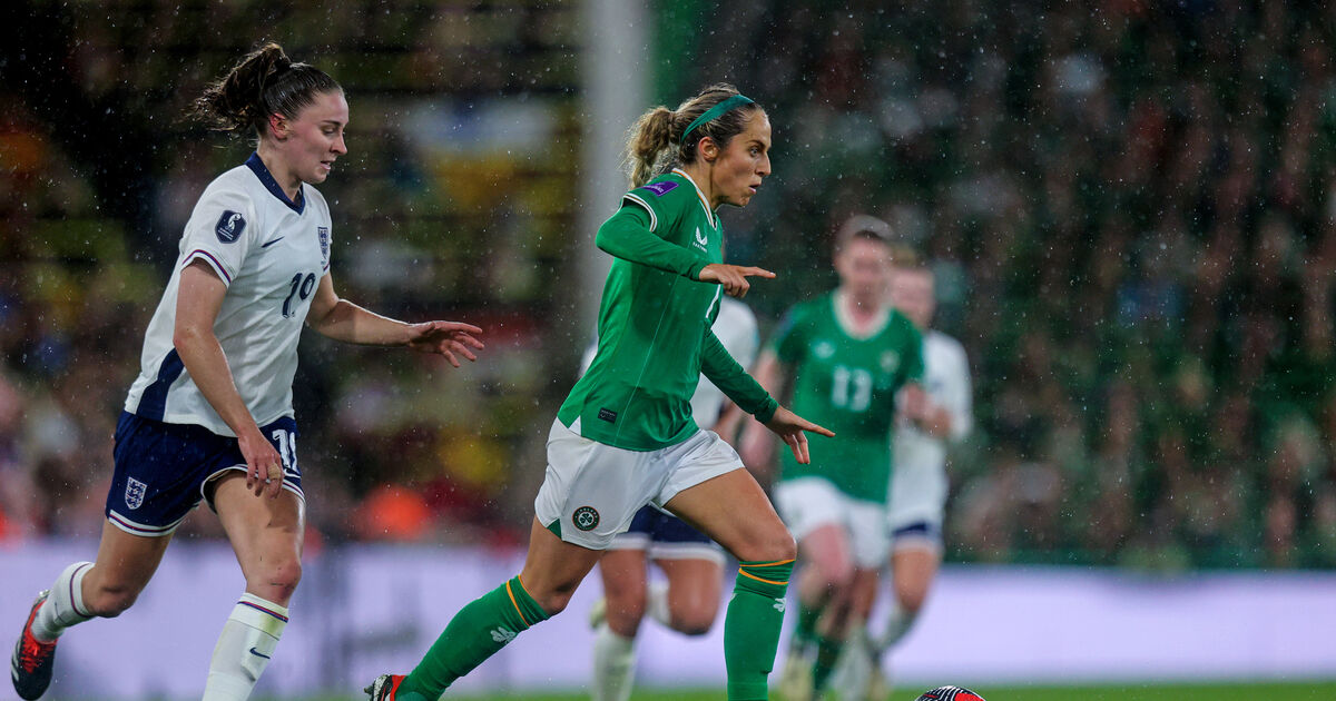 Late Russell goal brightens Irish outlook in loss to England
