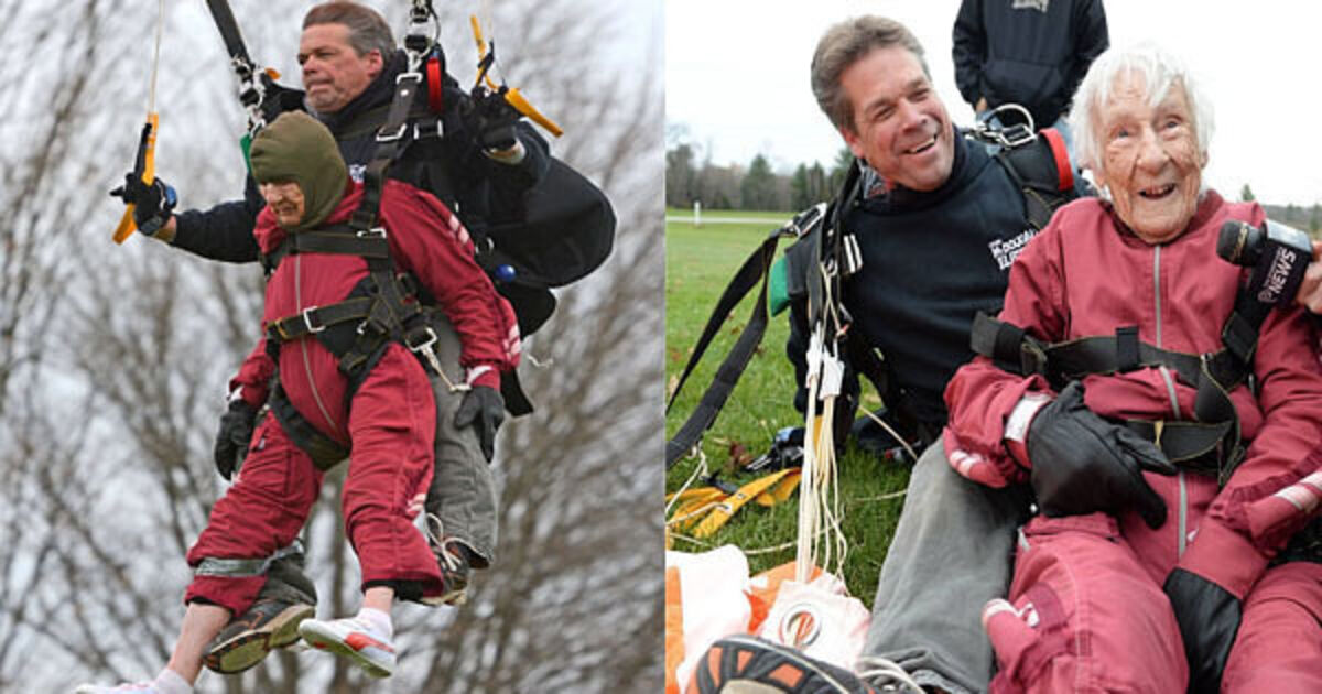 Eleanor marks 100th birthday with skydive