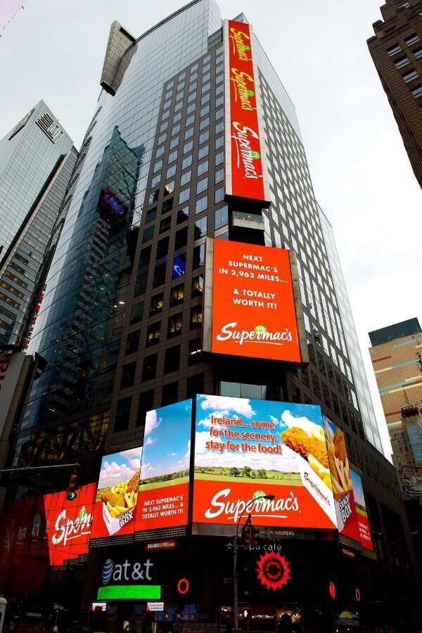 Supermac's has a new ad campaign - in Times Square