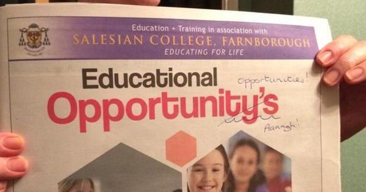 And the winner of most unfortunate front page typo goes to...