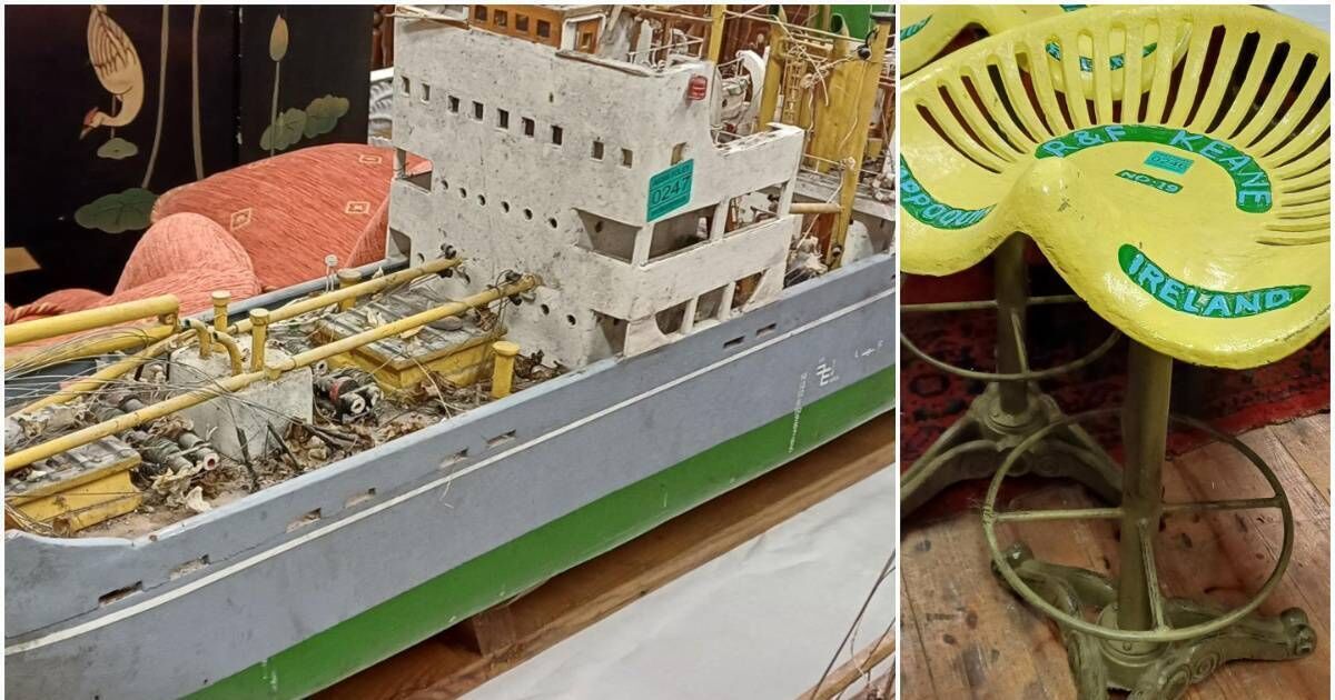 All aboard for vintage model ships and tractor-seat stools