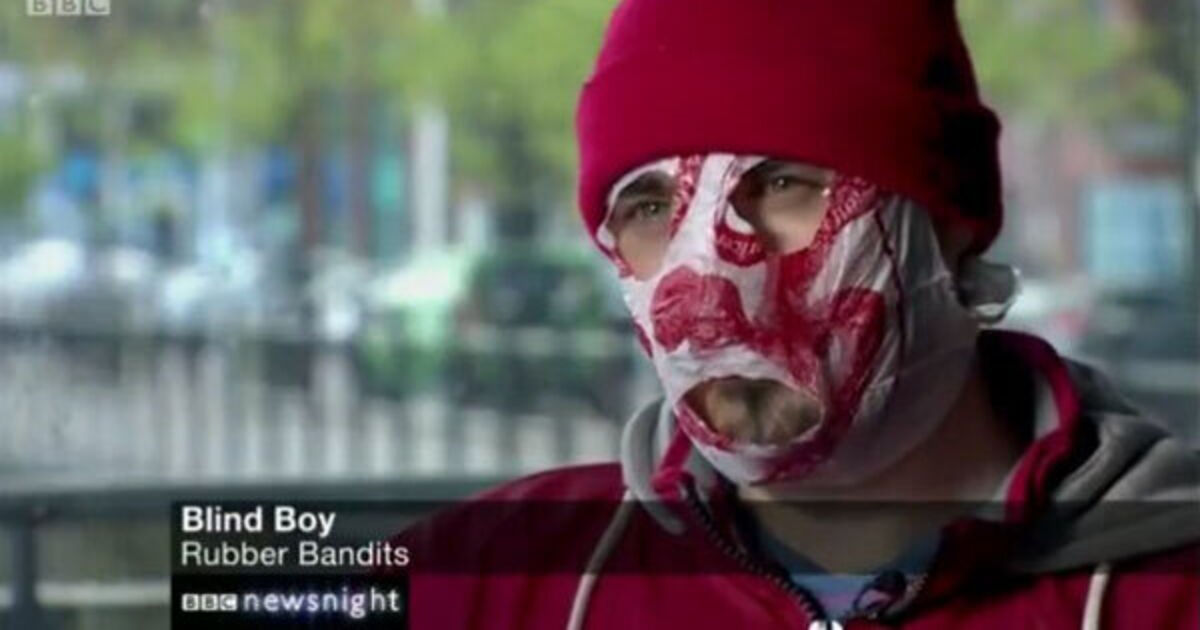 The Rubberbandits were interviewed on BBC's Newsnight last night