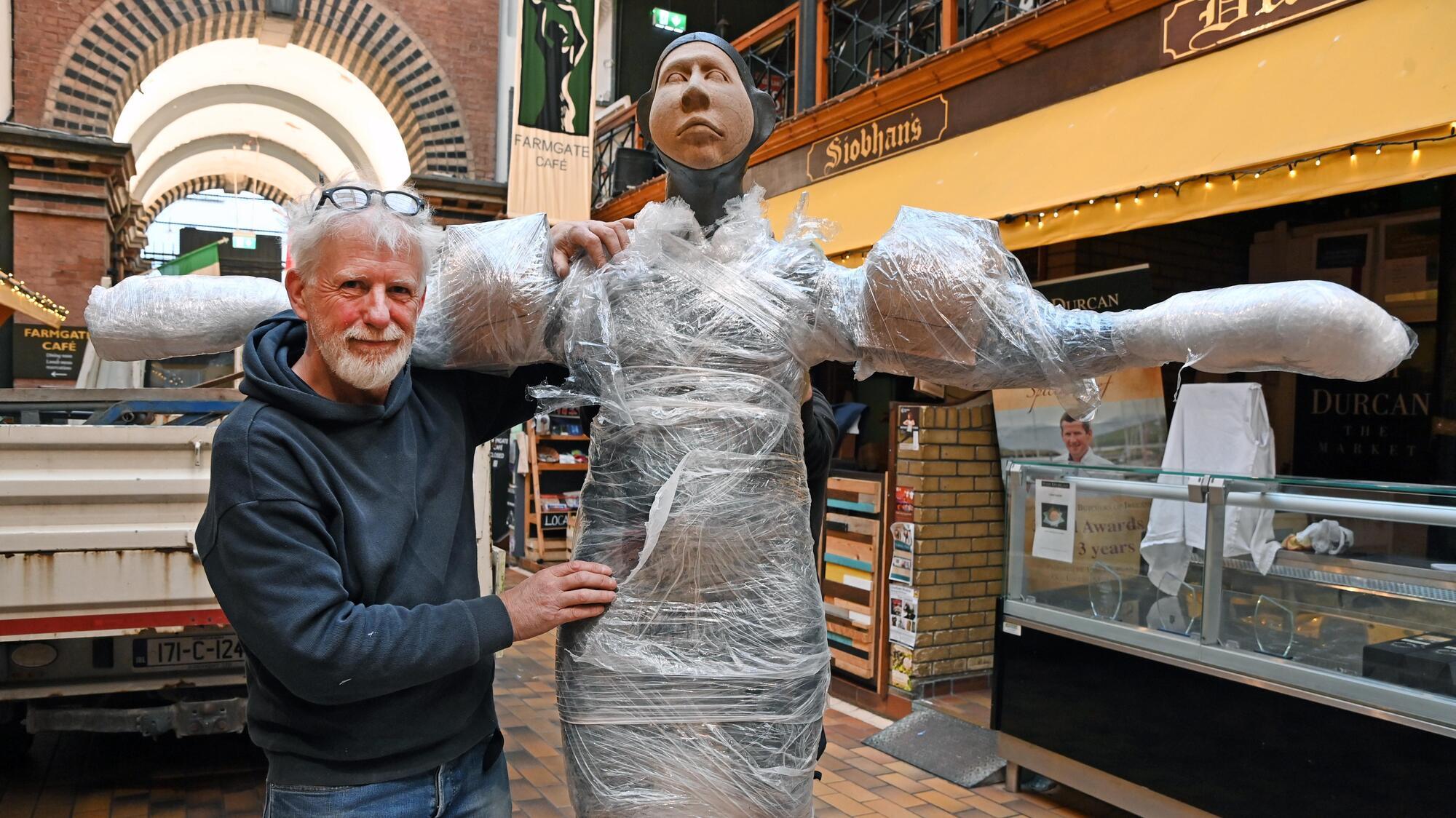 Flying high at the Farmgate: Michael Quane's sculpture installed at ...