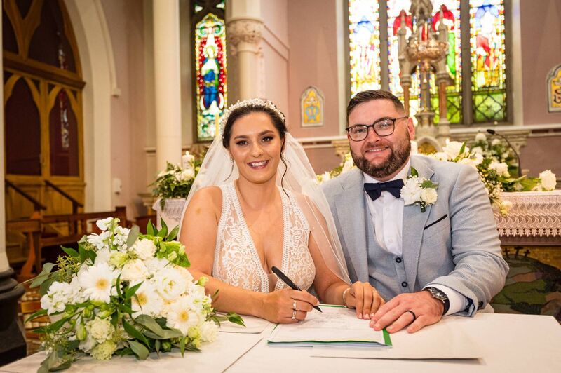 Wedding of the Week: Sun smiles as Tara and David say 'I do'