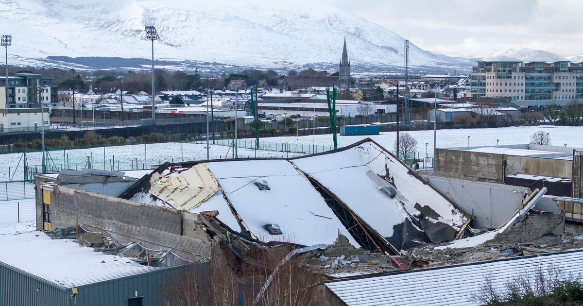 Watch: Roof collapse at Tralee Sports Complex