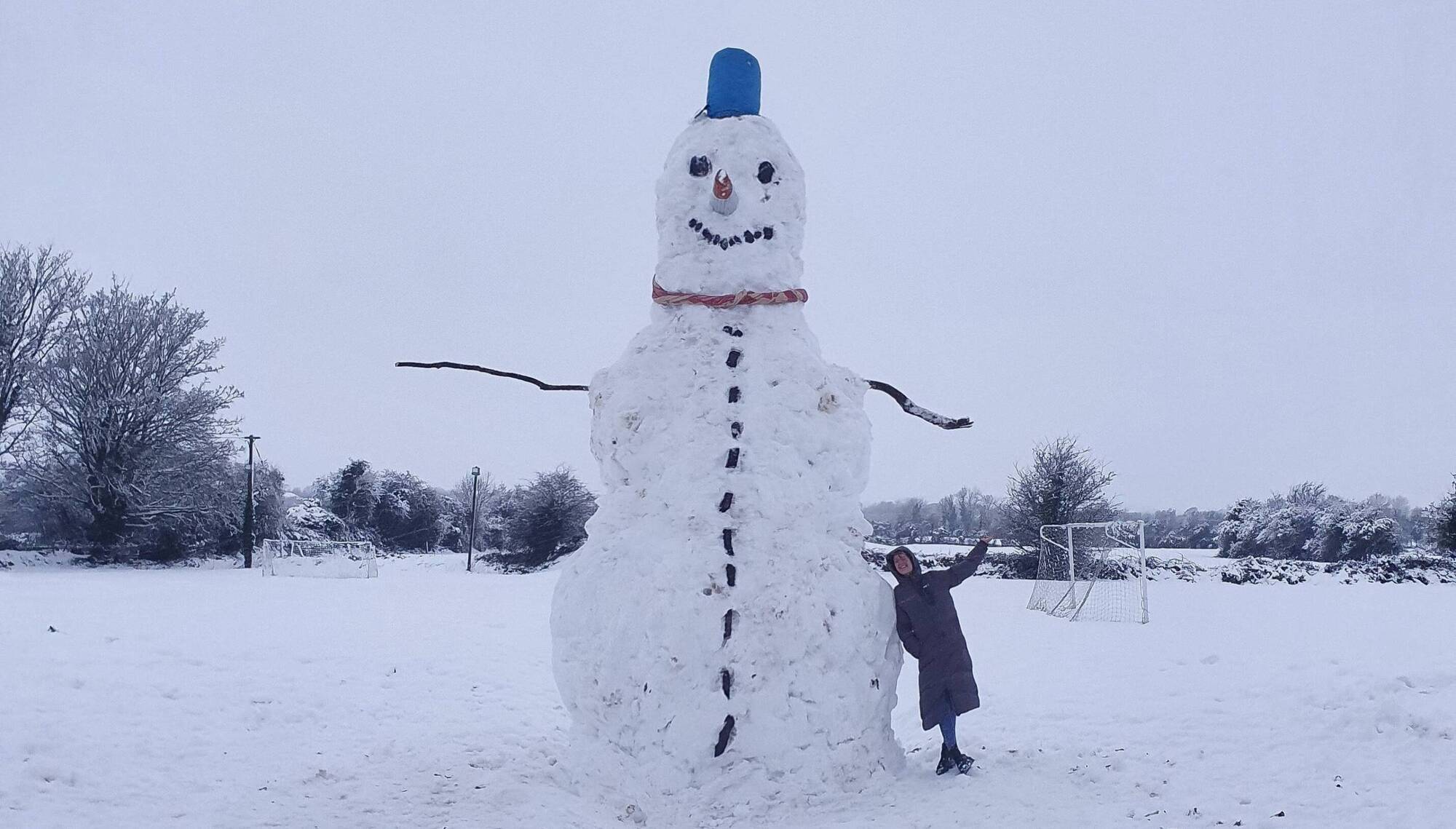 'It was brilliant': Cork teacher builds 23ft snowman in Limerick