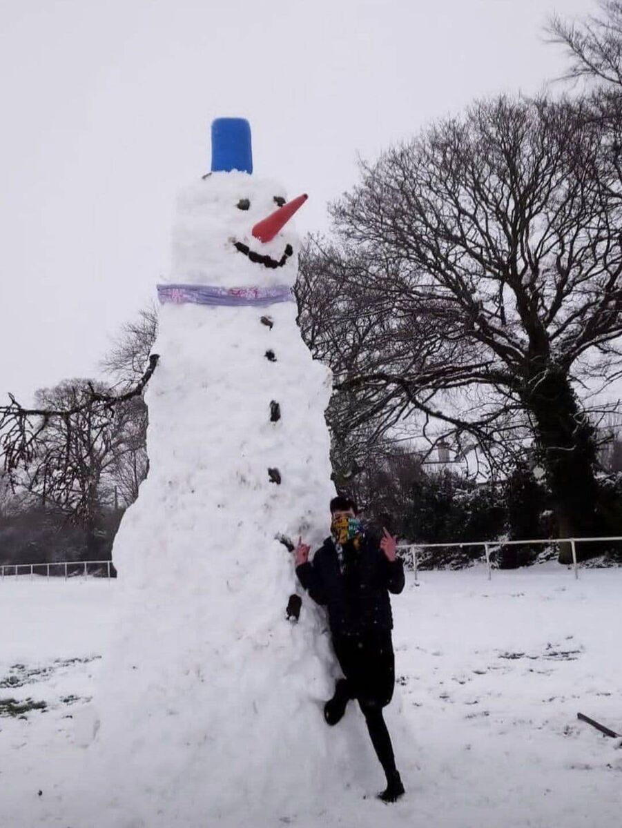 'It was brilliant': Cork teacher builds 23ft snowman in Limerick