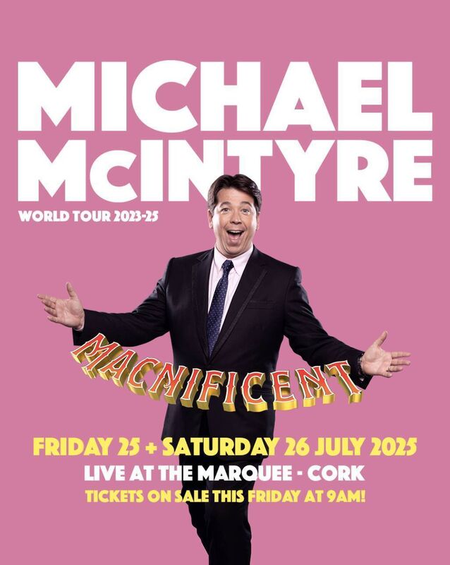 Comedian Michael McIntyre set to perform two Cork shows this summer