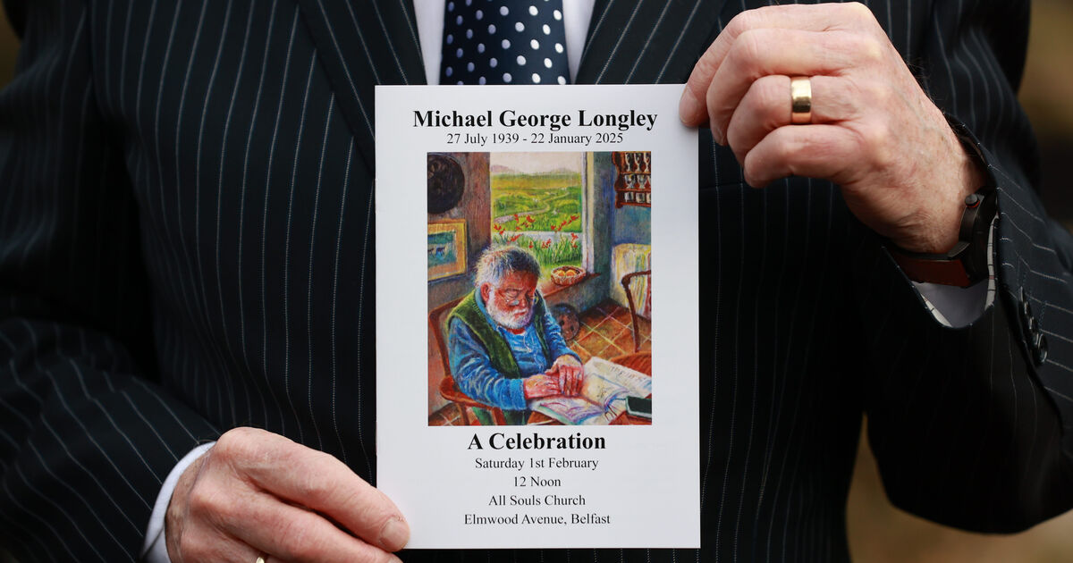 Poet Michael Longley touched souls with just a few words, funeral hears
