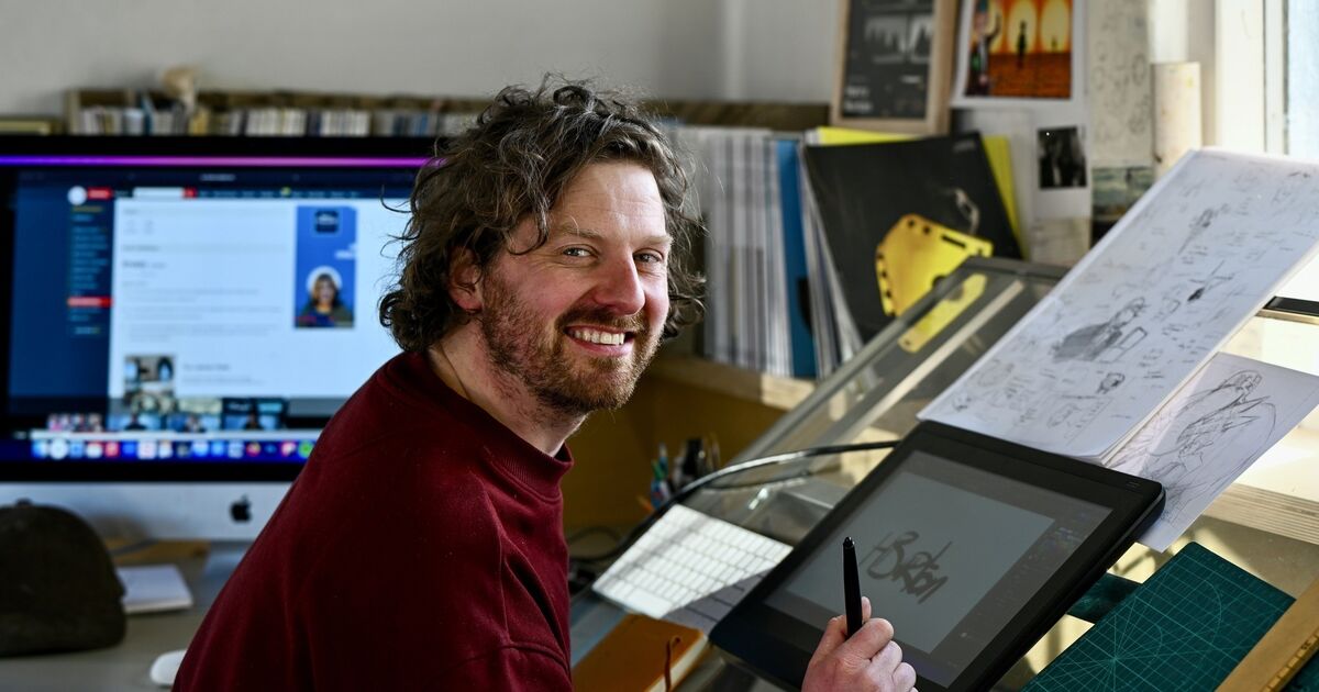 Watch: Inside the studio of Cartoonist, Harry Burton