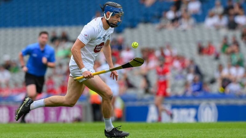 David Qualter points the way as Kildare hurlers looking up