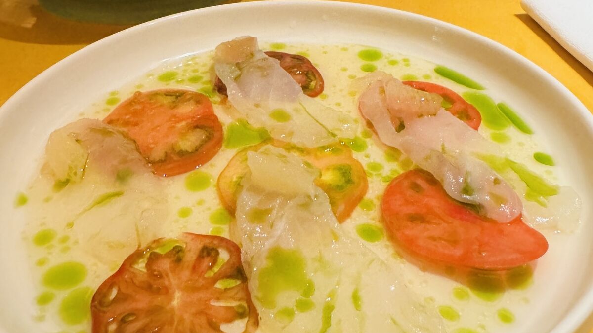 Stevie Parle’s Cod Crudo with Tomato Water and Basil Oil