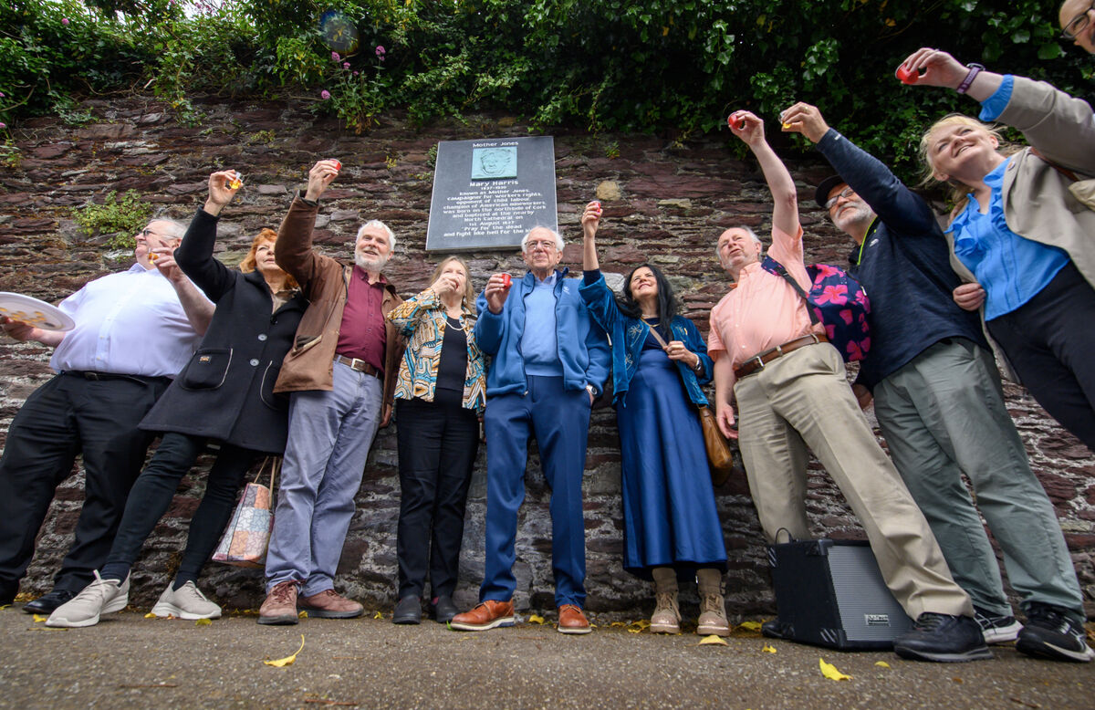Bernie Sanders visits Cork butcher shop to honour legacy of Mother Jones