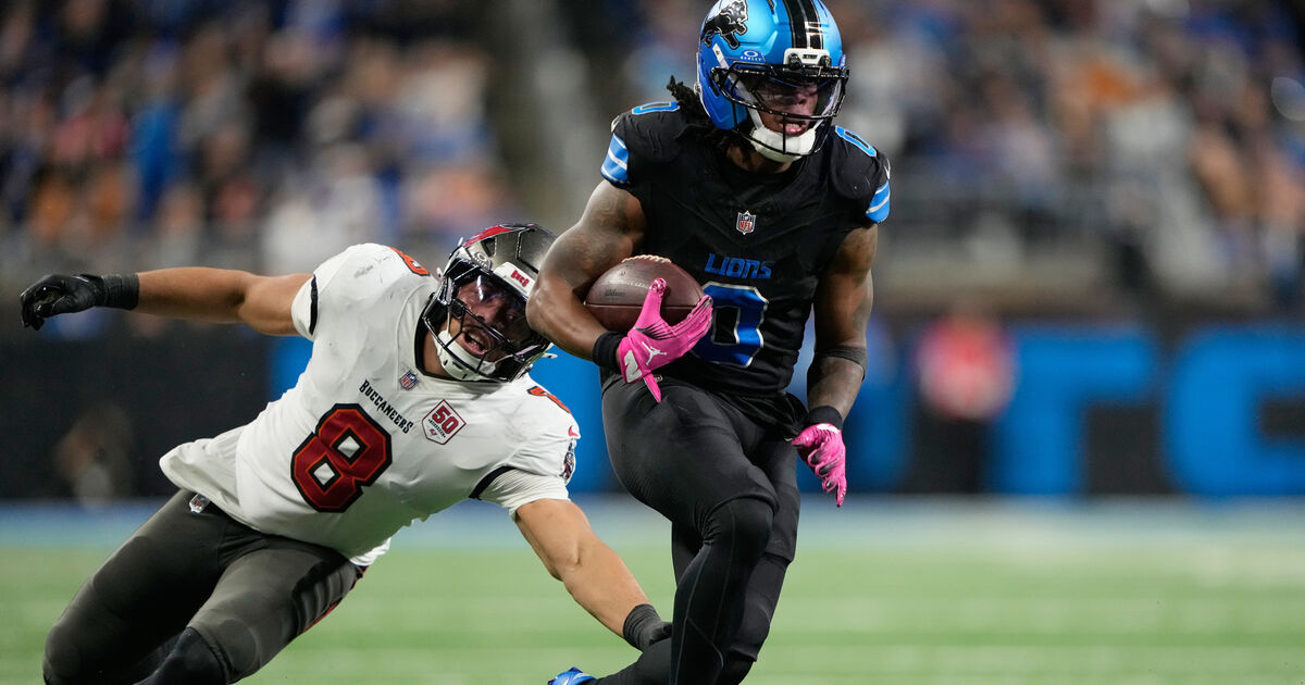 Jahmyr Gibbs runs for two touchdowns as Detroit Lions beat Tampa Bay ...
