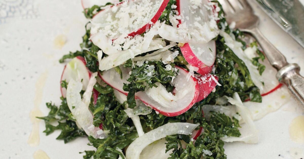 Kale, Fennel, Radish and Parmesan Salad