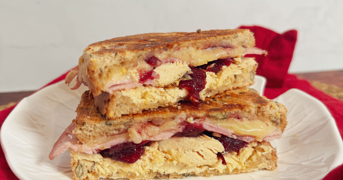 Cranberry, Brie, Turkey & Ham Toastie