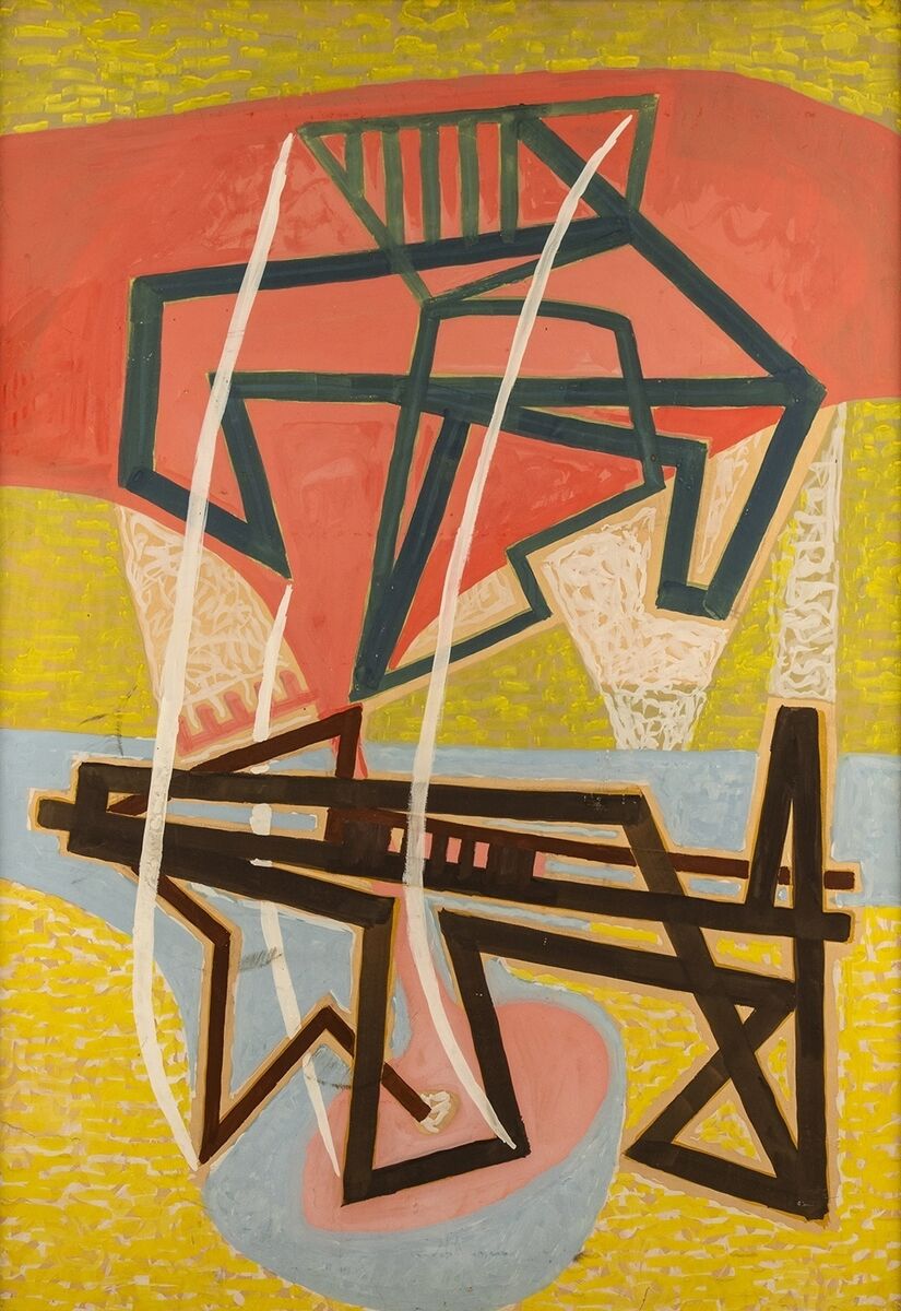 Prampolini abstract, Scott lithograph and Warhol Marilyns at Lismore sale